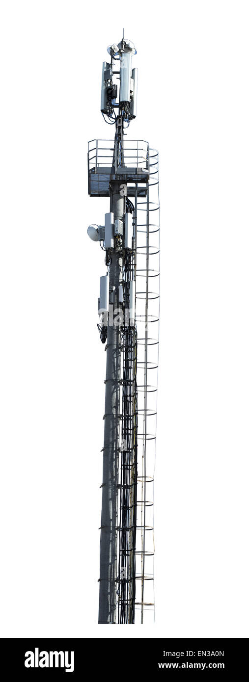 Telecommunication tower with cellular transmitter Stock Photo - Alamy