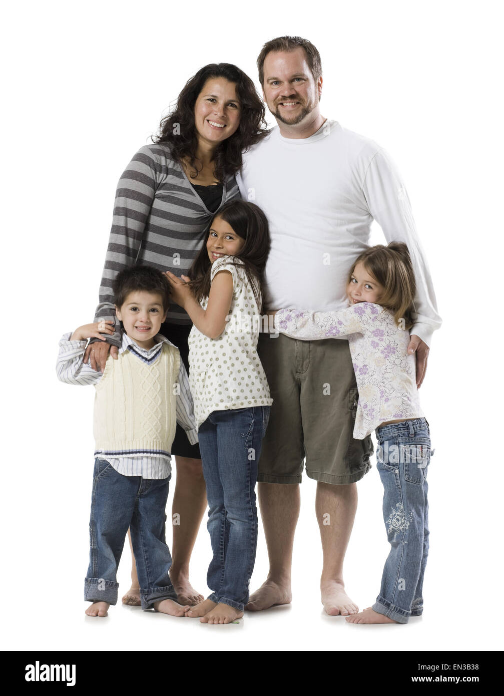 family of five Stock Photo - Alamy