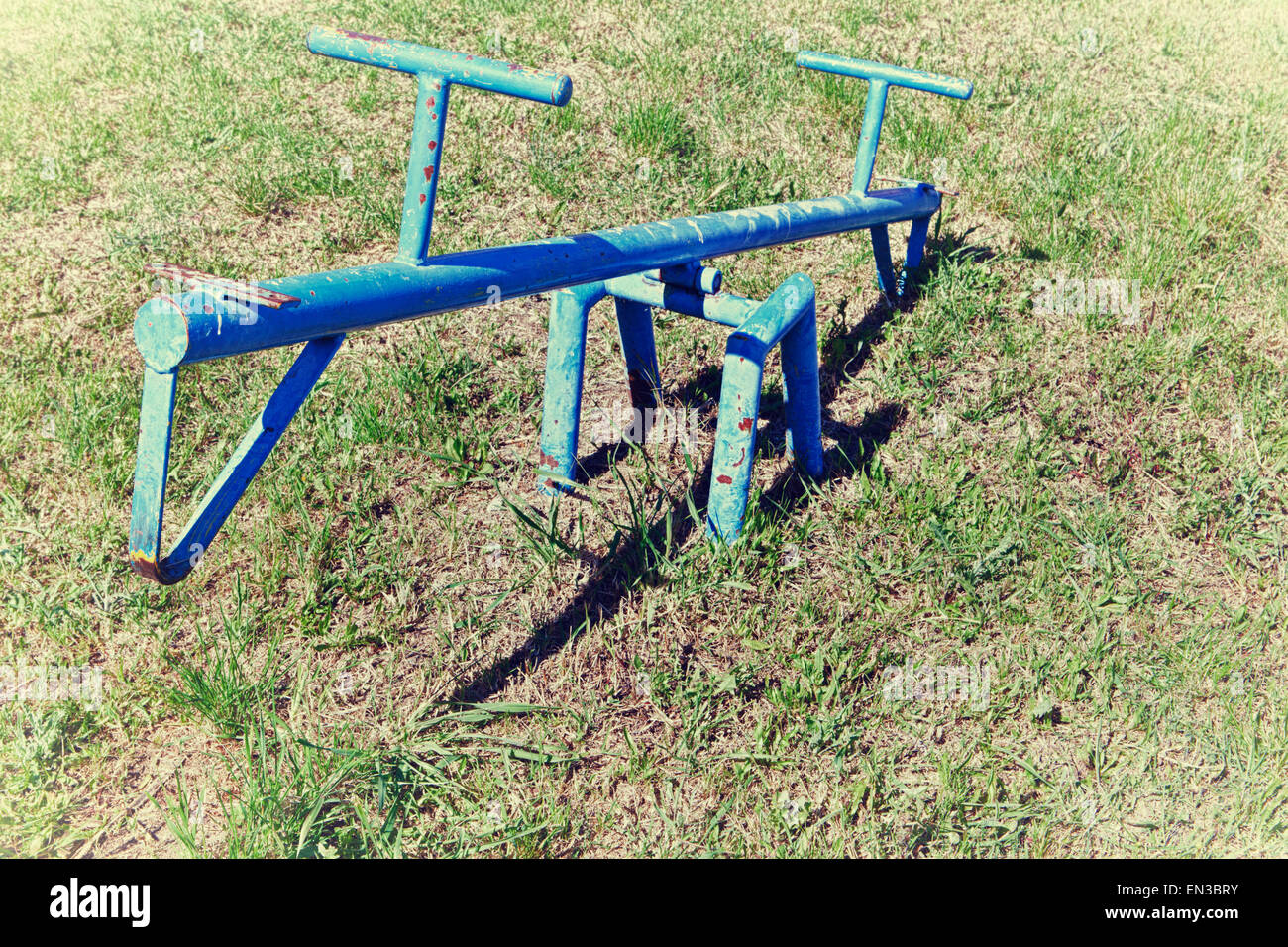 Old seesaw hi-res stock photography and images - Alamy