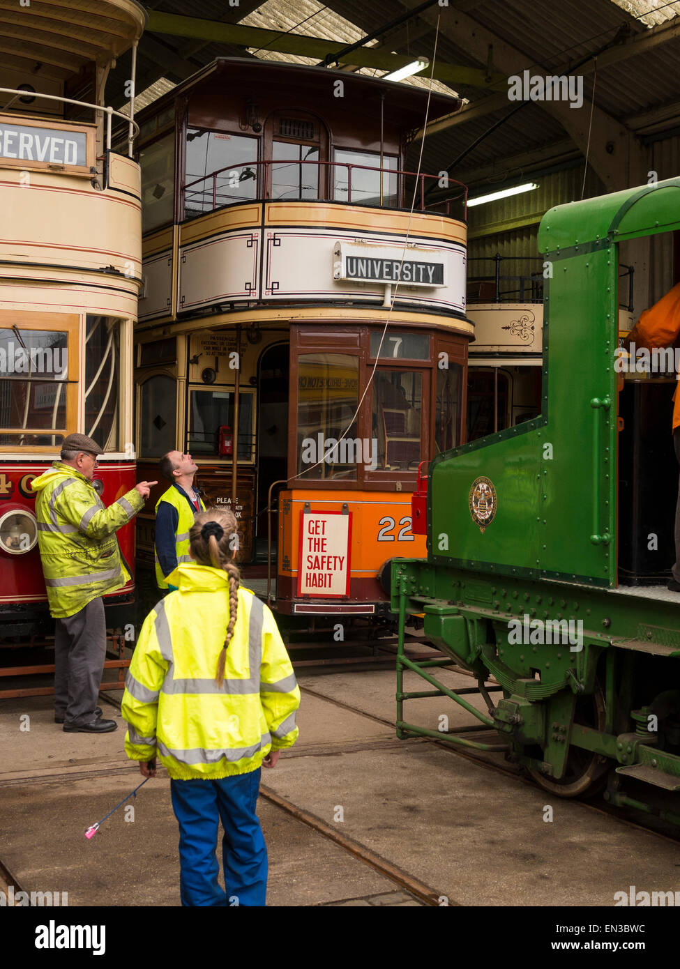 a tram towing vehicle at The National Tramway Museum,Crich,Derbyshire ...