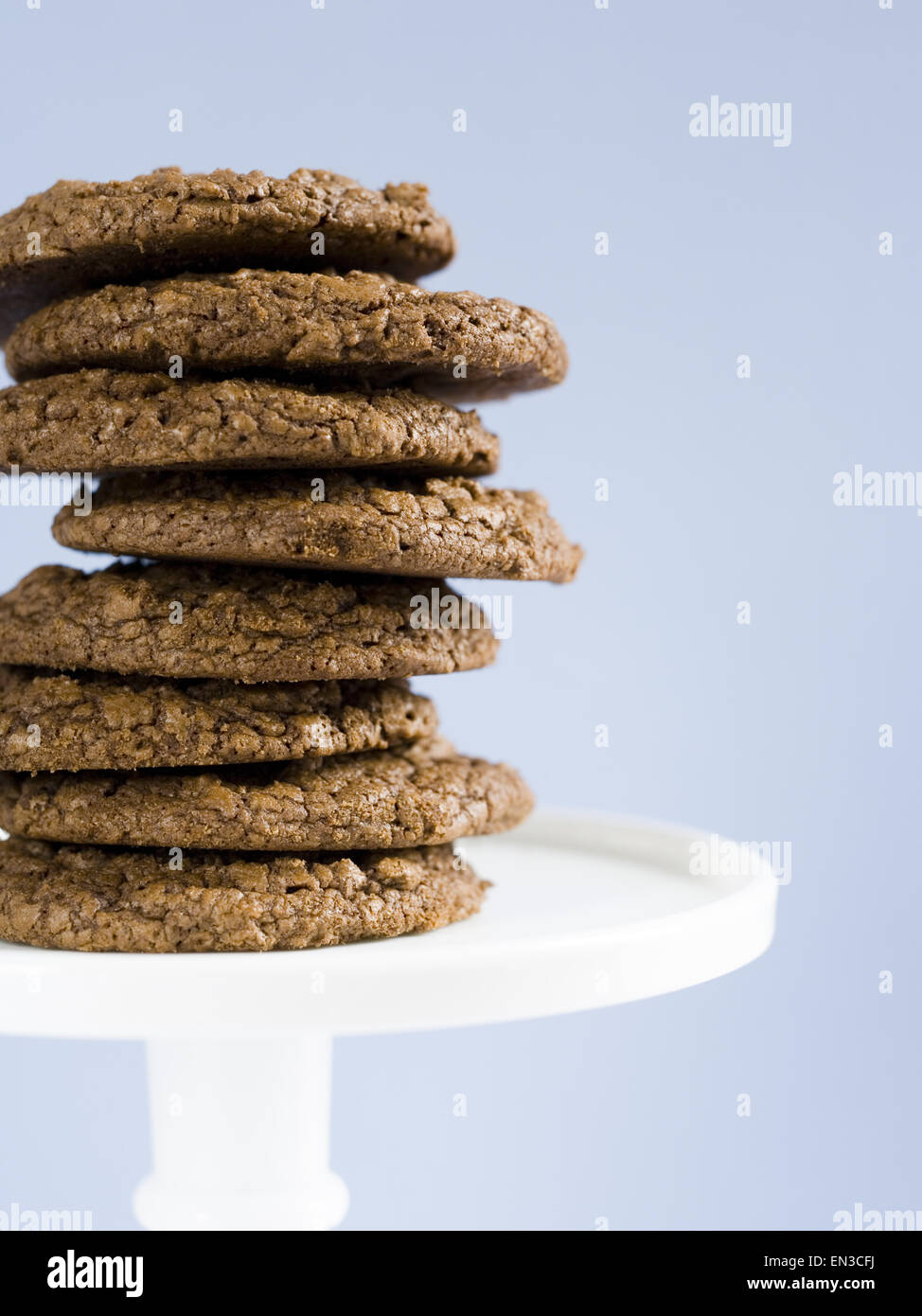 Stack of chocolate cookies Stock Photo - Alamy