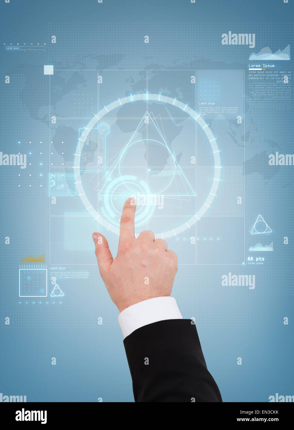 Man pushing button showing hi-res stock photography and images - Alamy