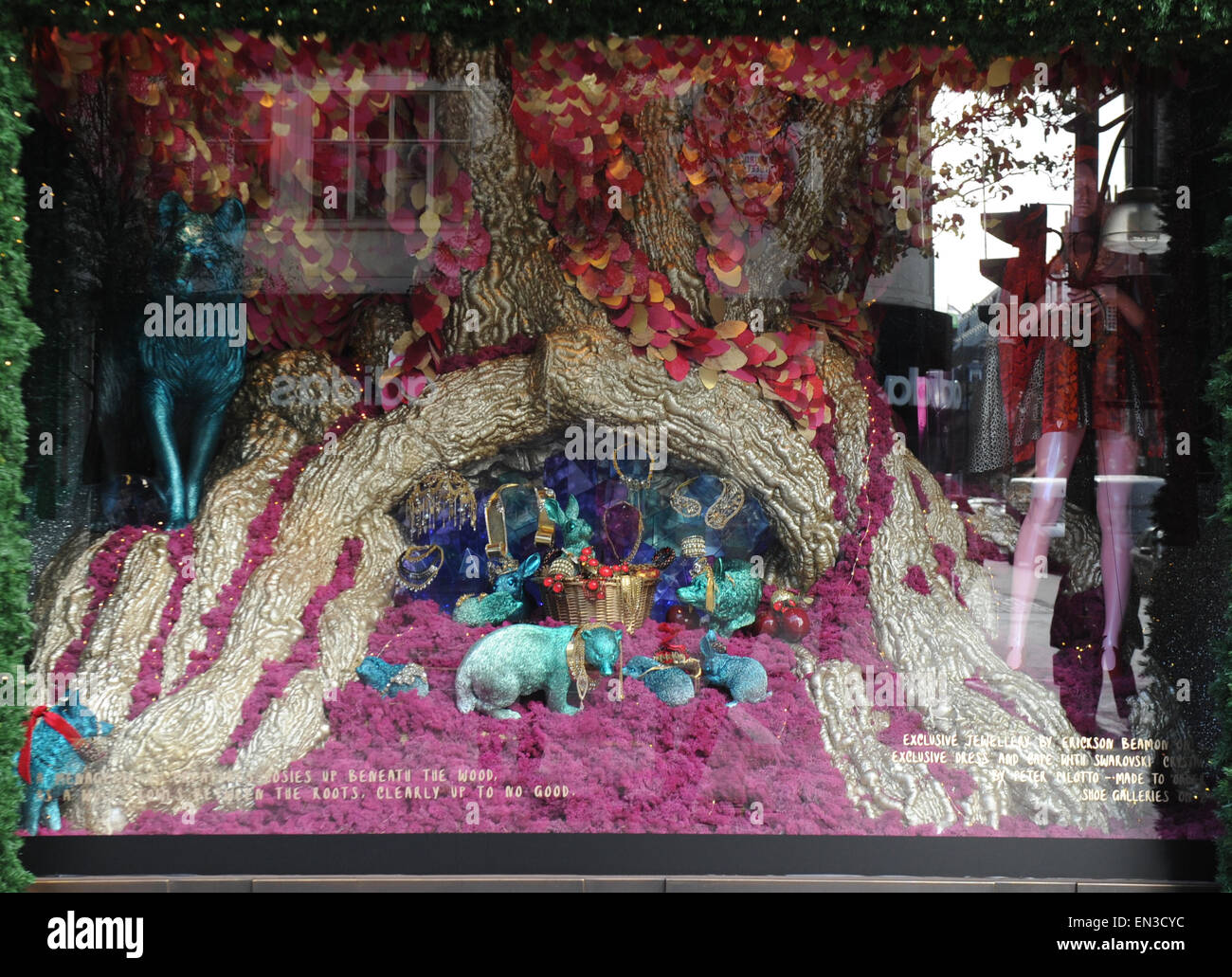 The Christmas window display is unveiled at Selfridges in London ...