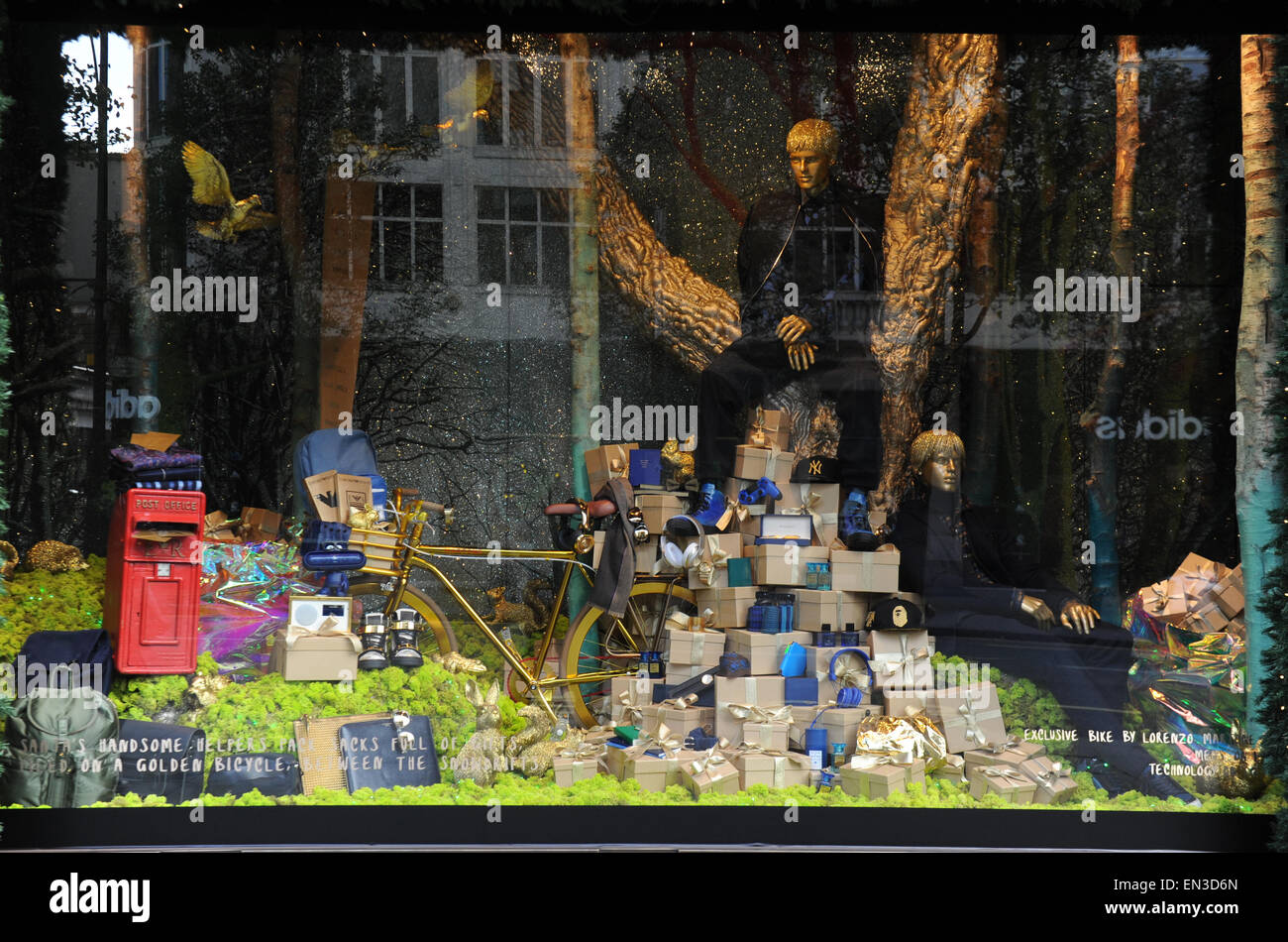 The Christmas window display is unveiled at Selfridges in London ...