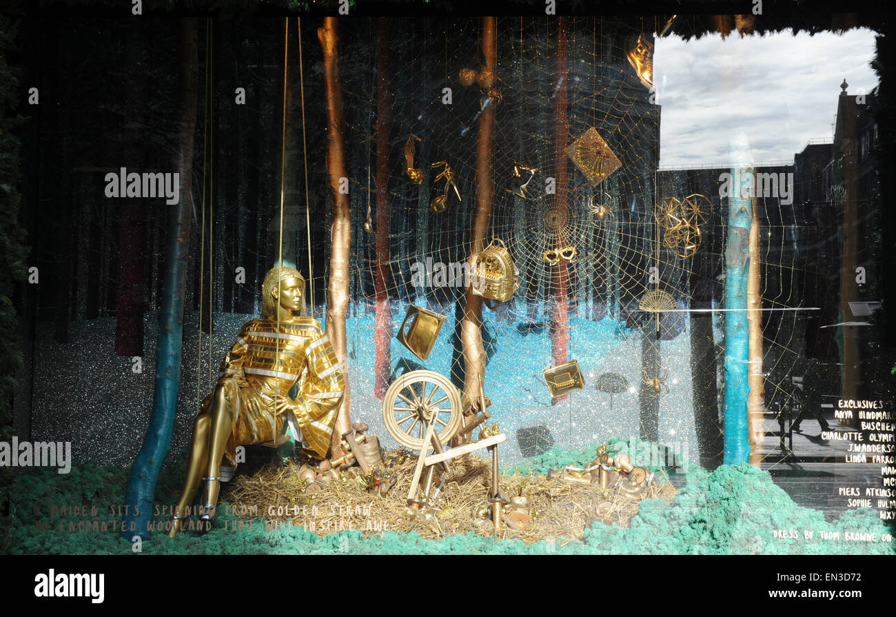 The Christmas window display is unveiled at Selfridges in London ...