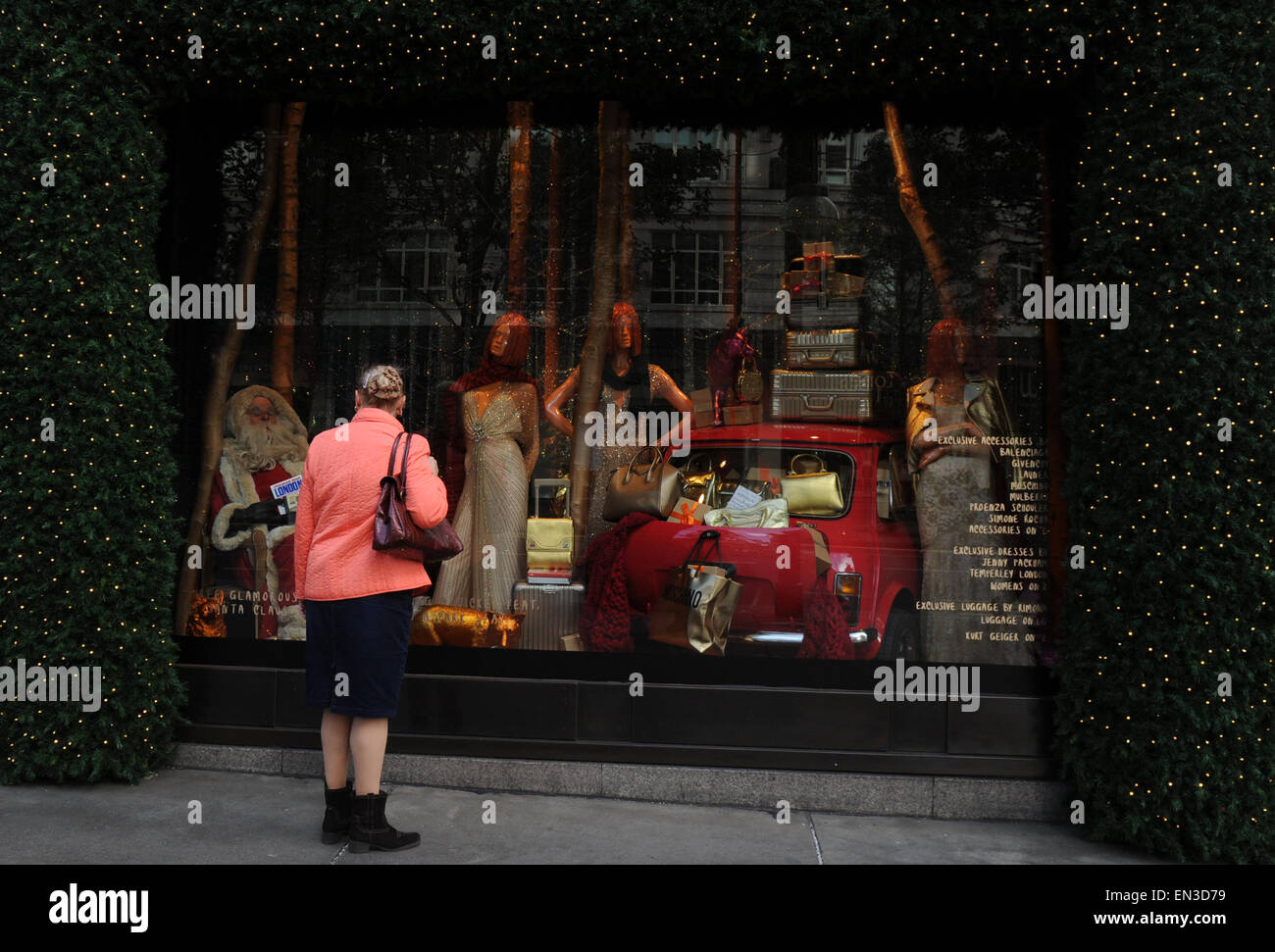 The Christmas window display is unveiled at Selfridges in London ...
