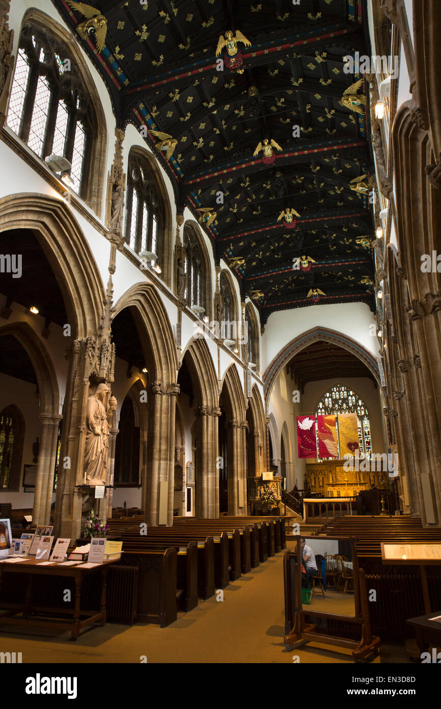 UK, England, Somerset, Taunton, St Mary Magdalene Church interior Stock ...