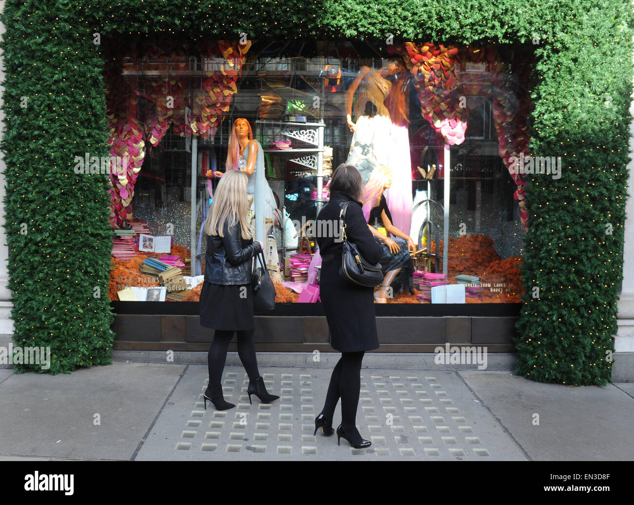 The Christmas window display is unveiled at Selfridges in London ...