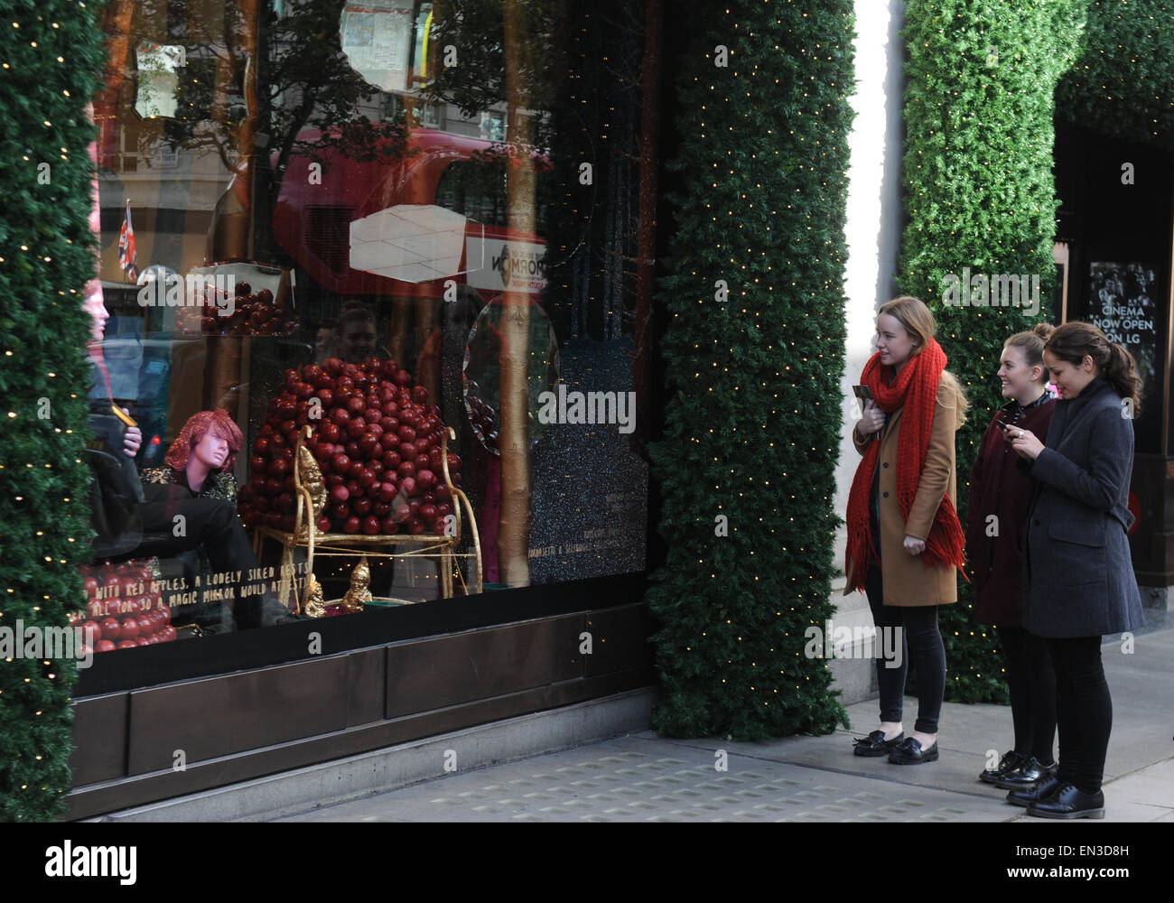 The Christmas window display is unveiled at Selfridges in London ...