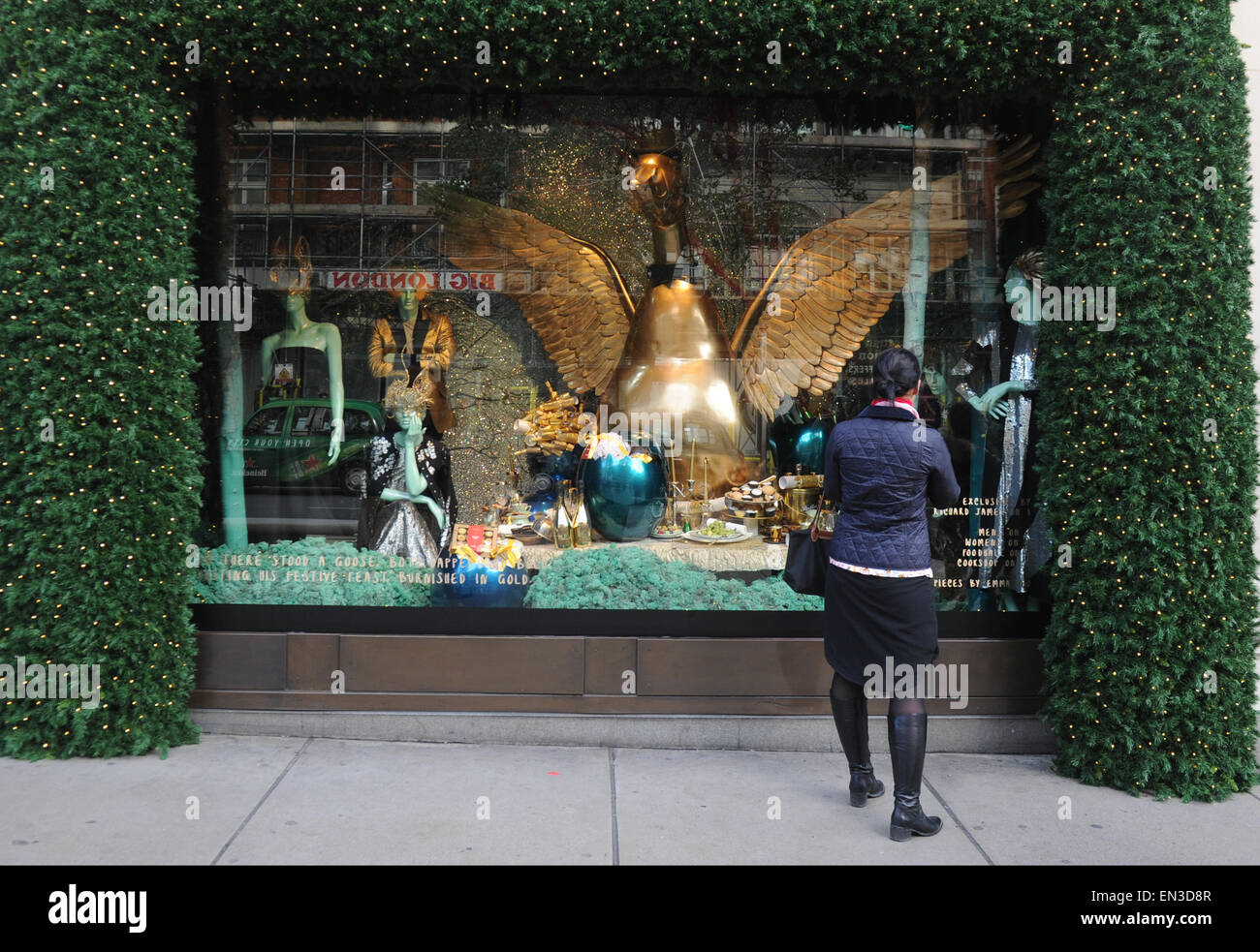 The Christmas window display is unveiled at Selfridges in London ...