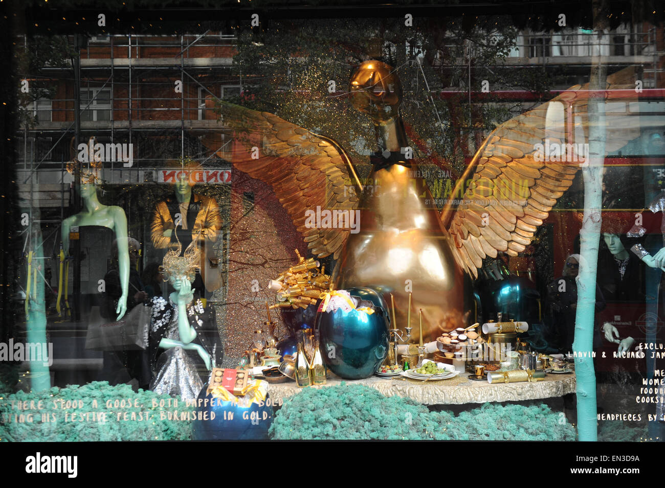 The Christmas window display is unveiled at Selfridges in London ...