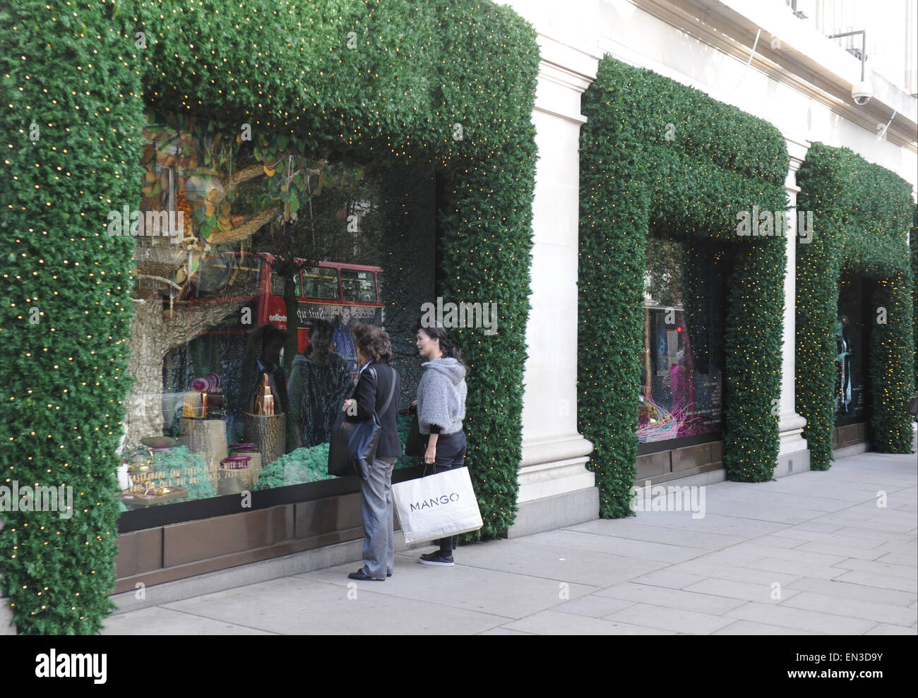 The Christmas window display is unveiled at Selfridges in London ...