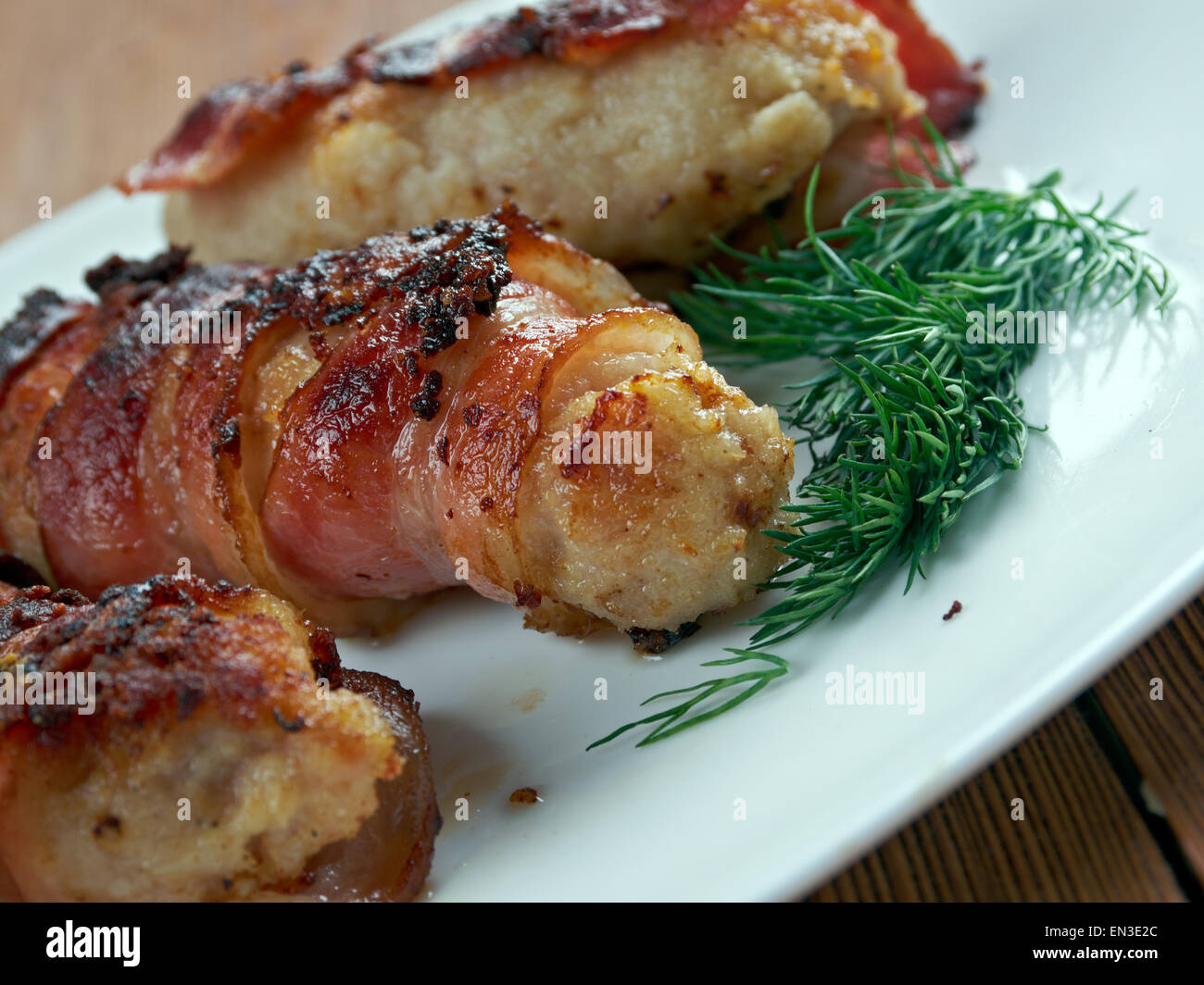 Slavink - Dutch meat dish.consisting of ground meat called half beef ...