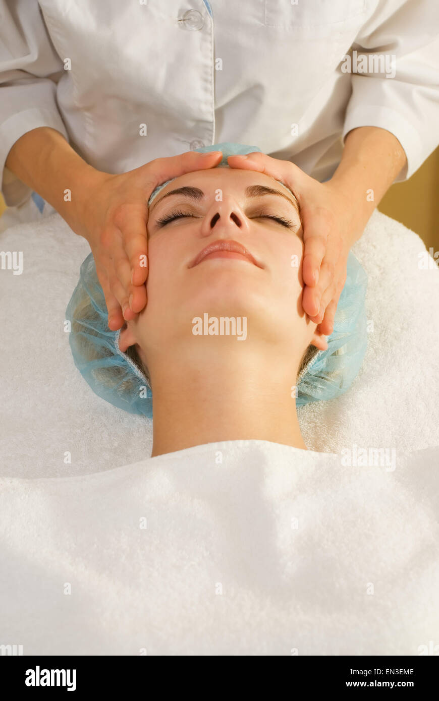 Beautiful girl in spa salon Stock Photo - Alamy