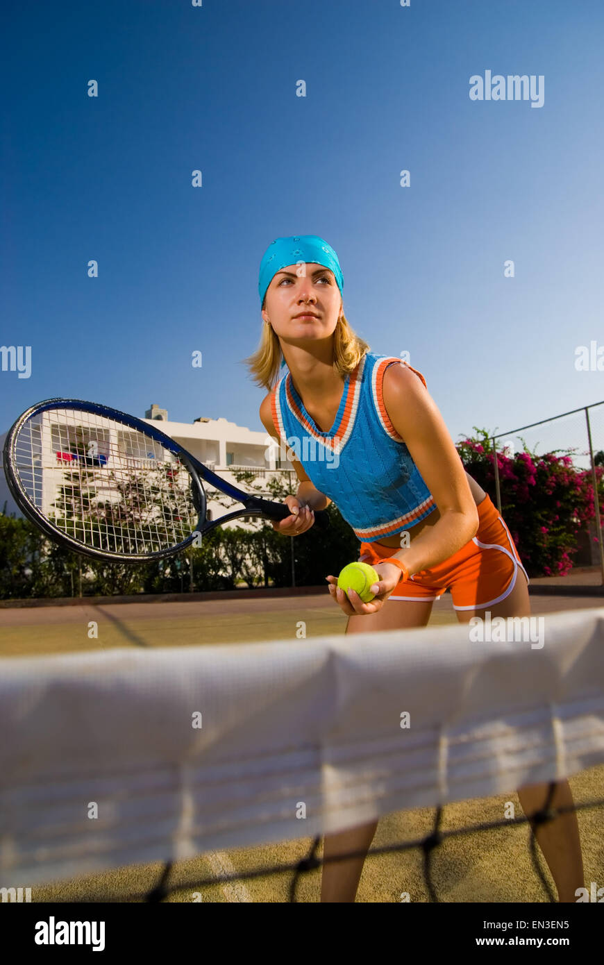 Beautiful tennis player Stock Photo - Alamy