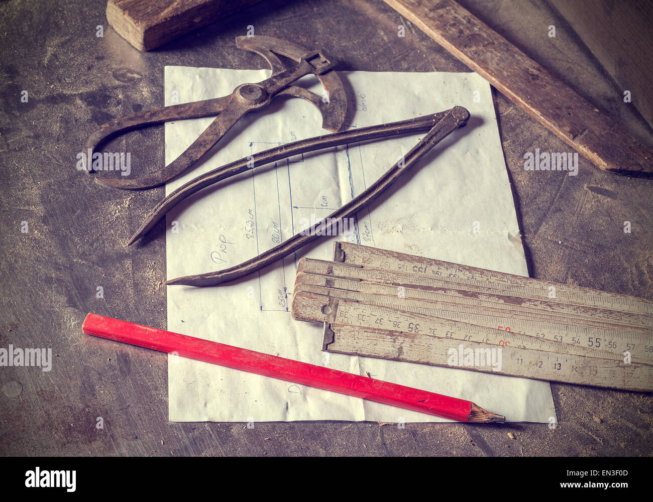 Ancient tools of carpentry hi-res stock photography and images - Alamy