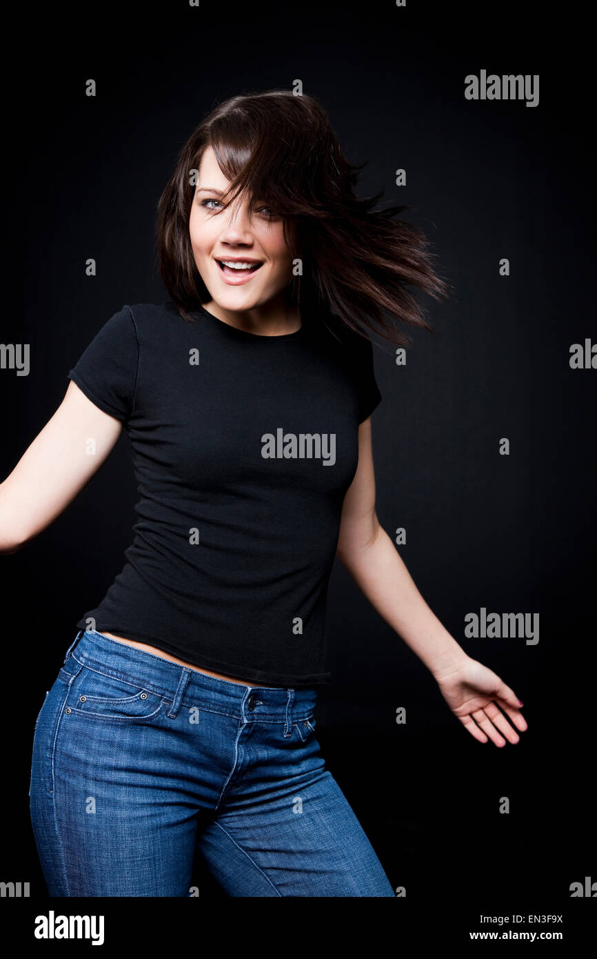 Young woman dancing Stock Photo - Alamy