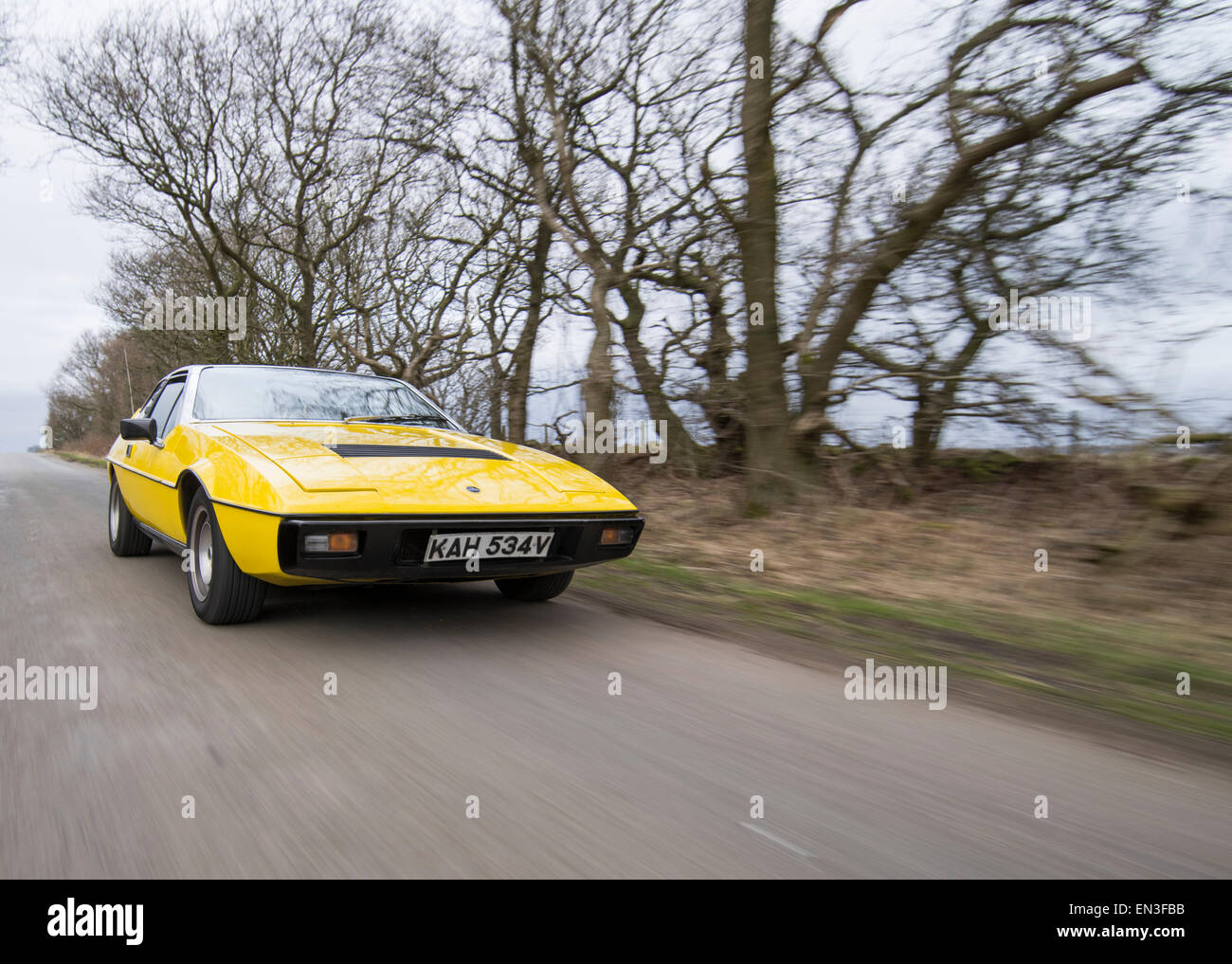Yellow lotus sports car hi-res stock photography and images - Alamy