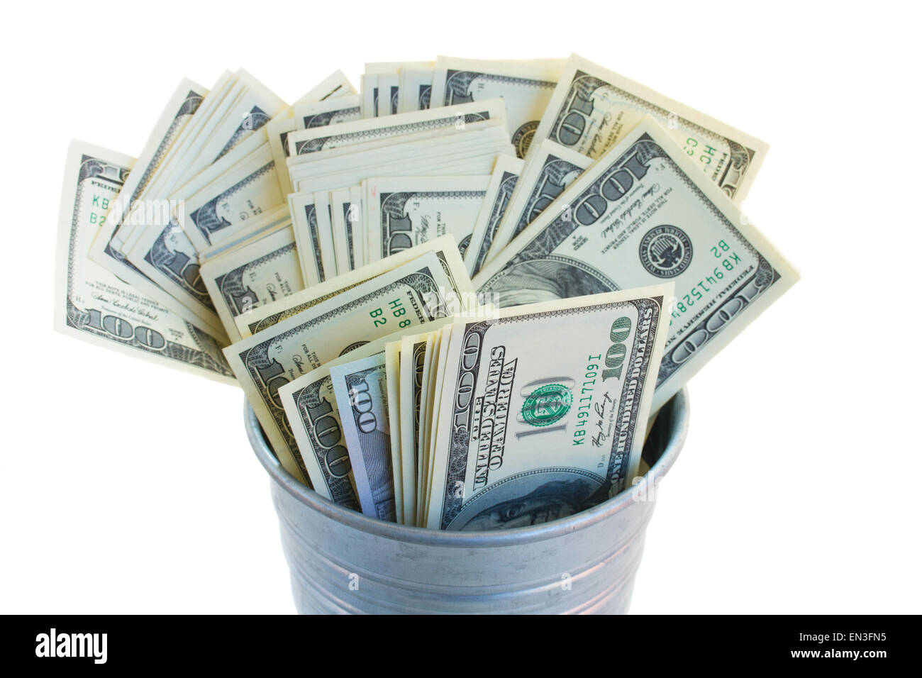 pot of dollars Stock Photo - Alamy
