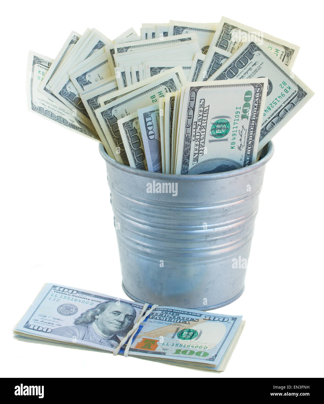 pot of dollars Stock Photo - Alamy