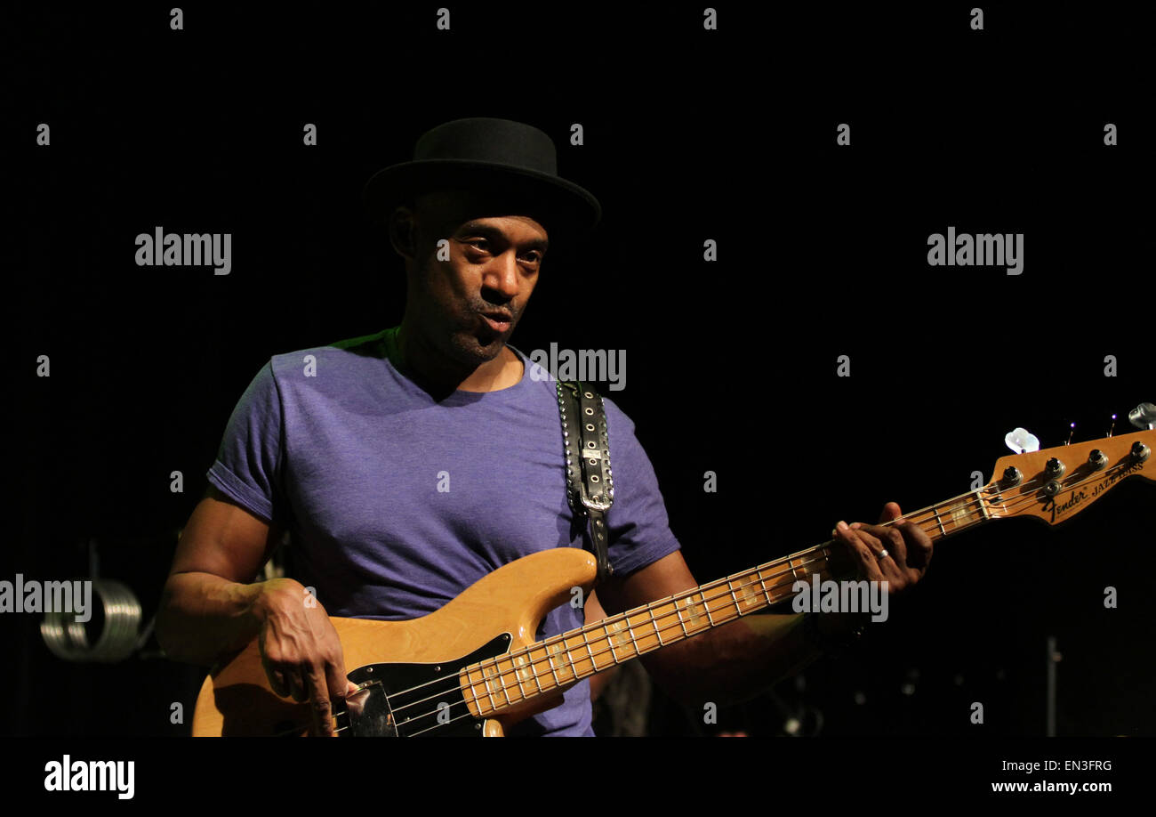 Prague, Czech Republic. 26th Apr, 2015. Music group of American bassist ...