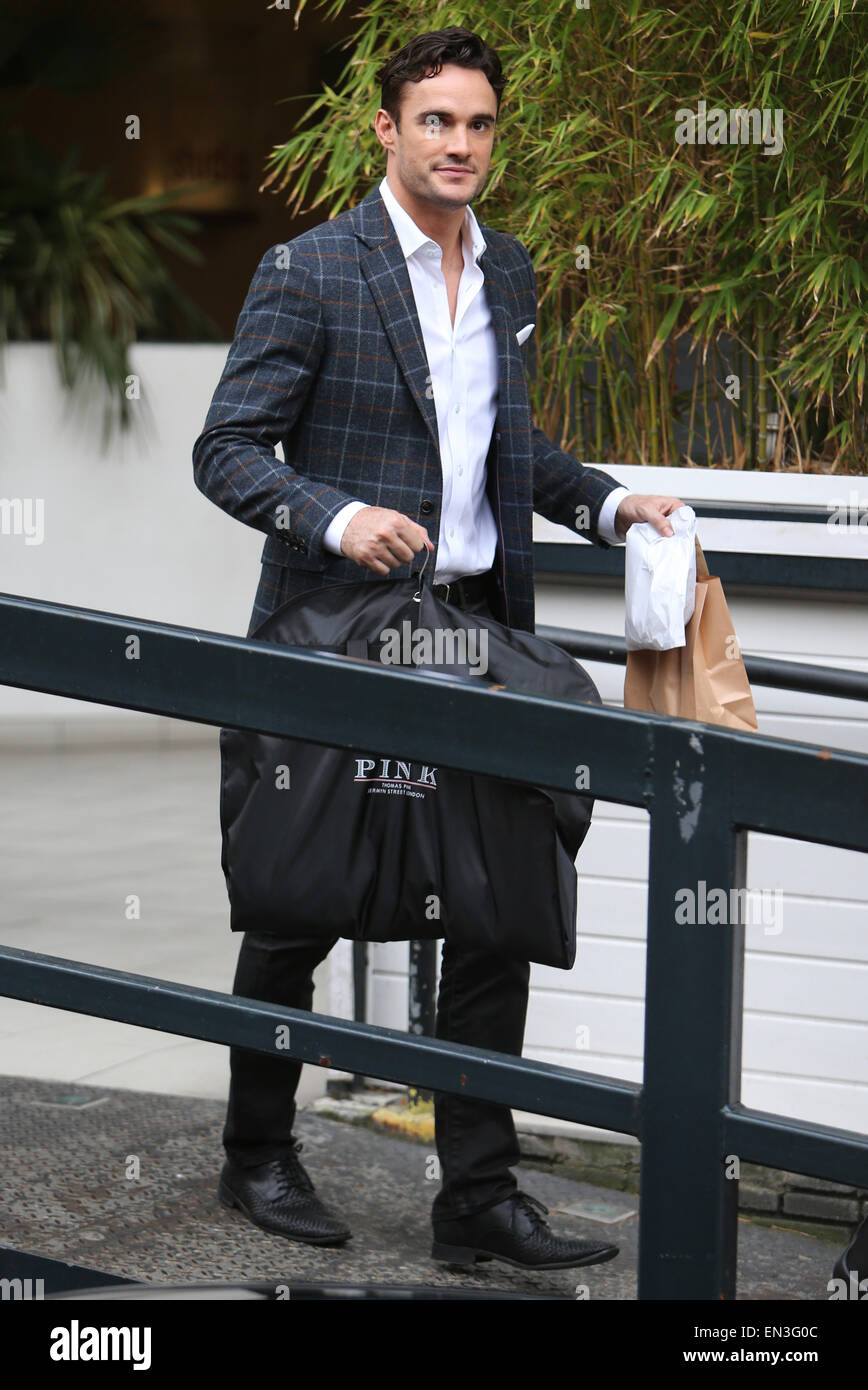 Strictly Come Dancing Thom Evans and his dance partner outside ITV ...