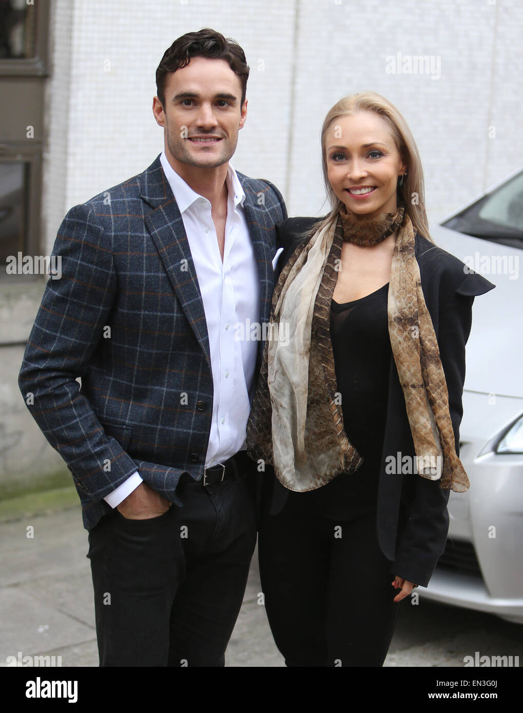 Strictly Come Dancing Thom Evans and his dance partner outside ITV ...