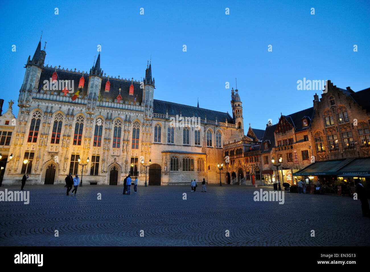 belgium, bruges, burg square, town hall, stadhuis Stock Photo - Alamy