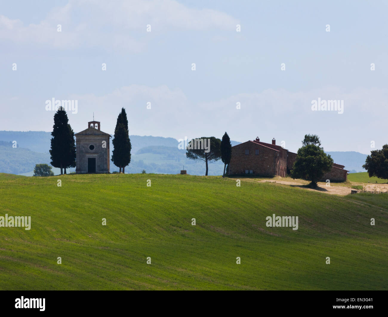 Italy, Tuscany, Buildings on field Stock Photo - Alamy