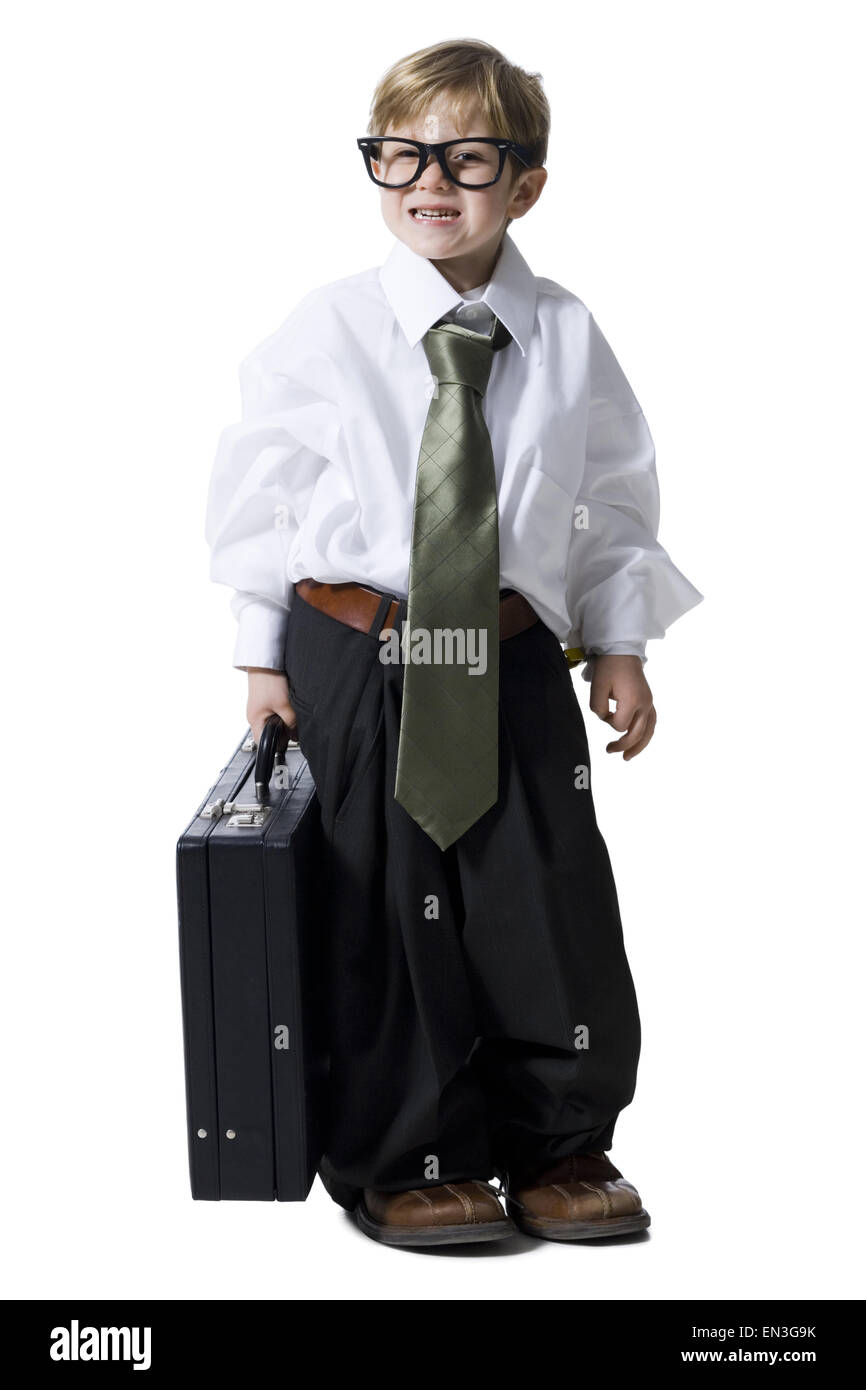 Little boy dressed as business executive Stock Photo - Alamy