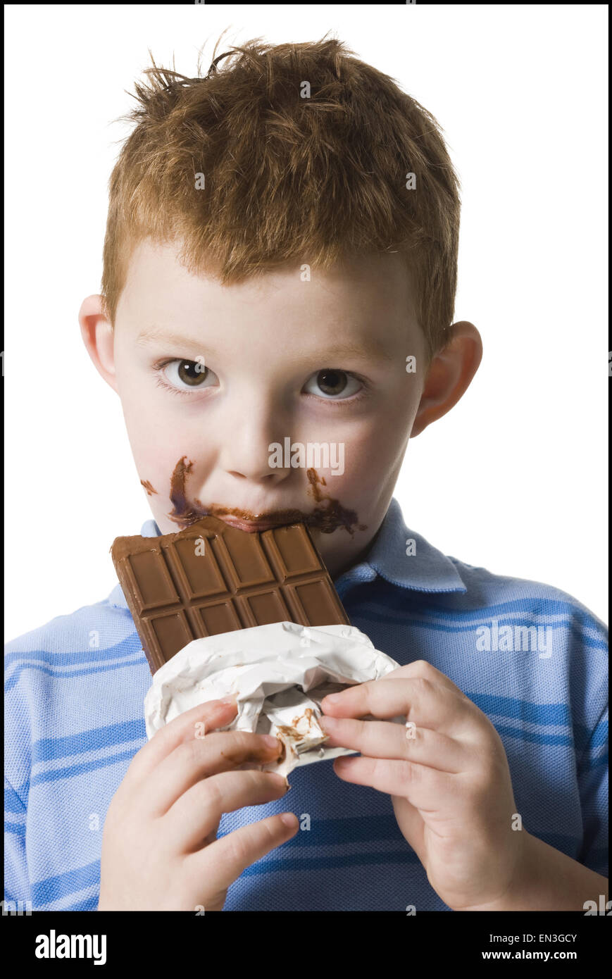 child eating chocolate Stock Photo - Alamy