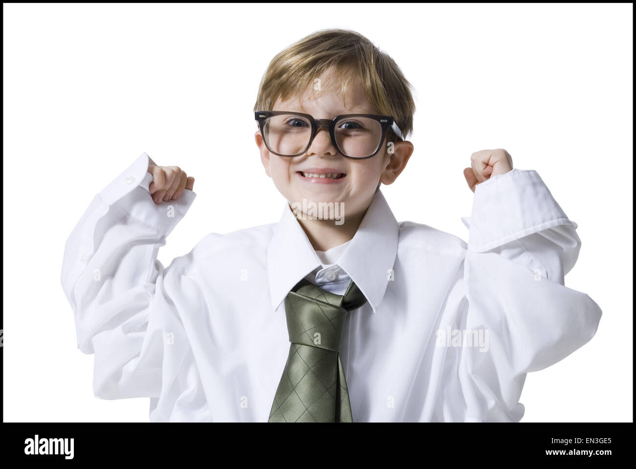 Little boy dressed as business executive Stock Photo - Alamy