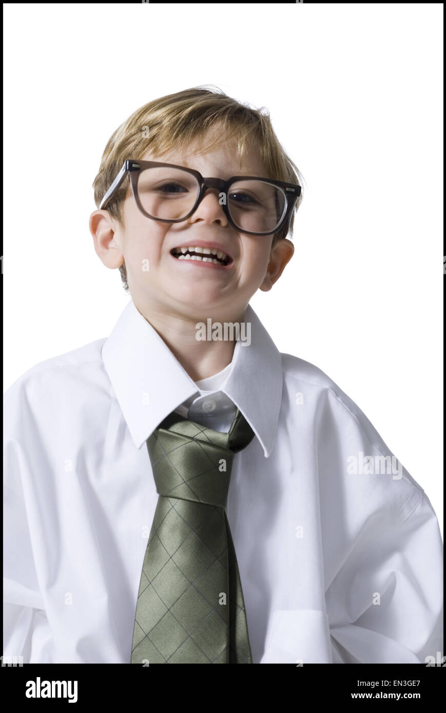 Little boy dressed as business executive Stock Photo - Alamy