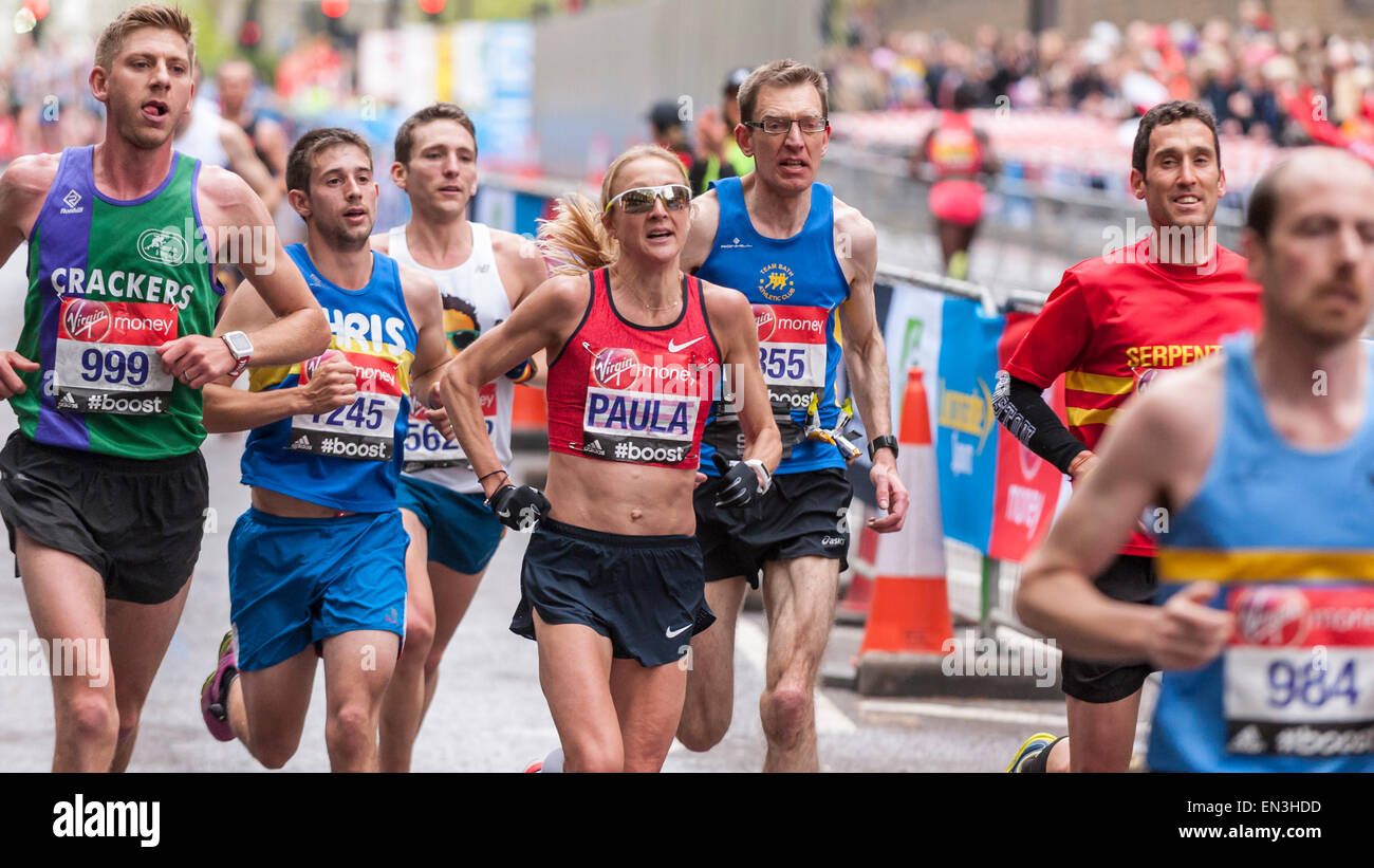 London, UK. 26 April 2015. Paula Radcliffe, current world record holder ...