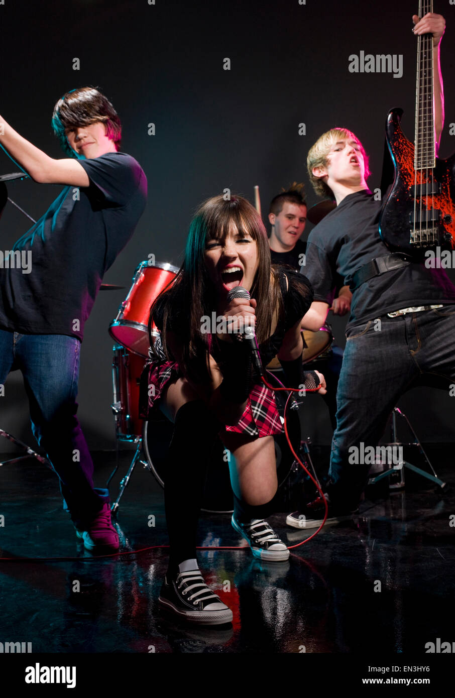 teenage rock band Stock Photo - Alamy