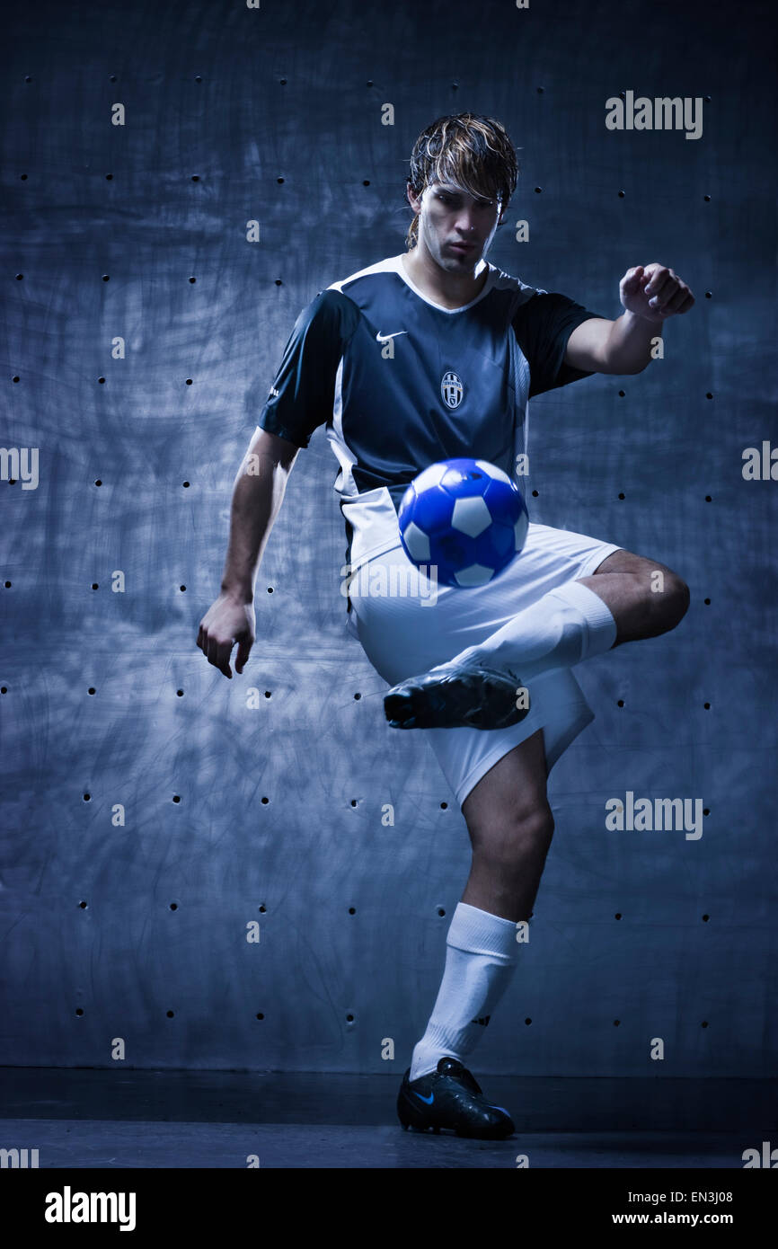 man with soccer ball Stock Photo - Alamy