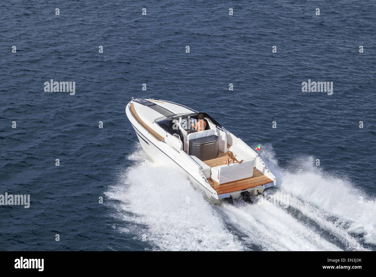 motor boat in navigation Stock Photo - Alamy