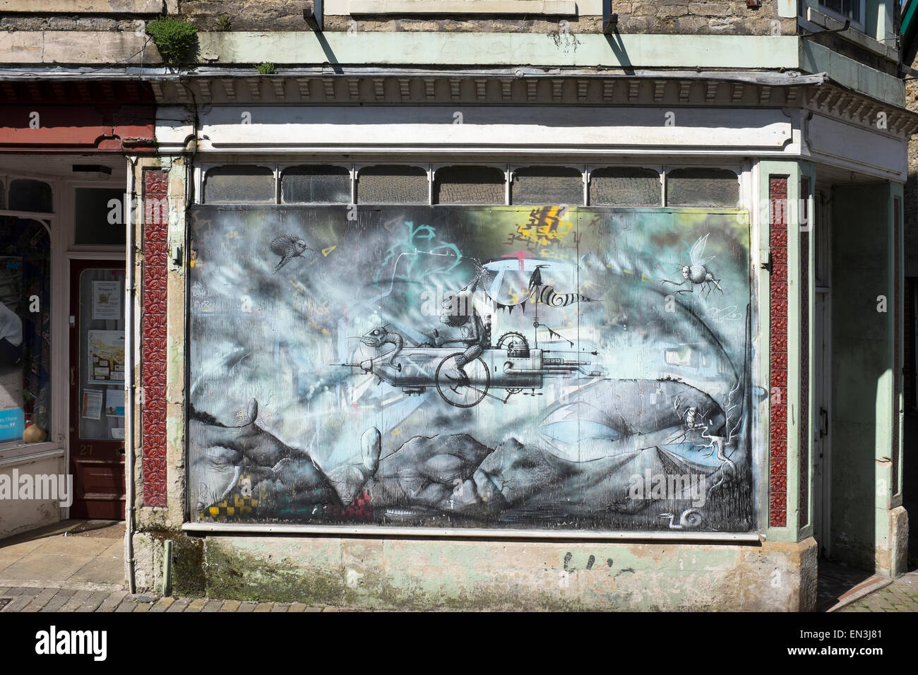 Urban Street Art Graffiti St Catherines Hill Frome Somerset Stock Photo ...
