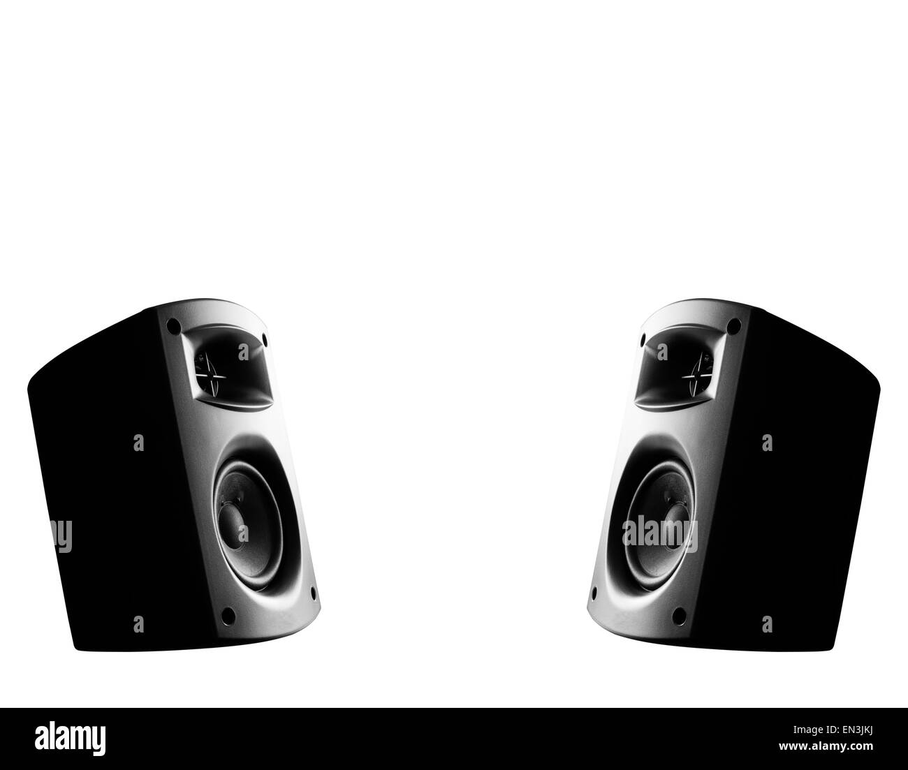 Stereo music speakers Stock Photo - Alamy