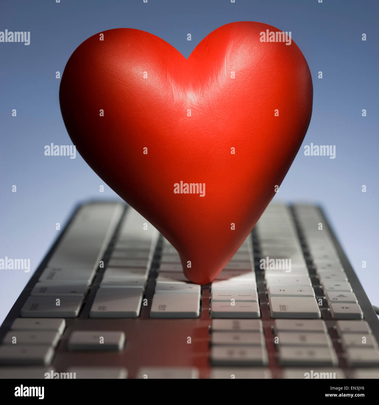 heart on a computer keyboard Stock Photo - Alamy