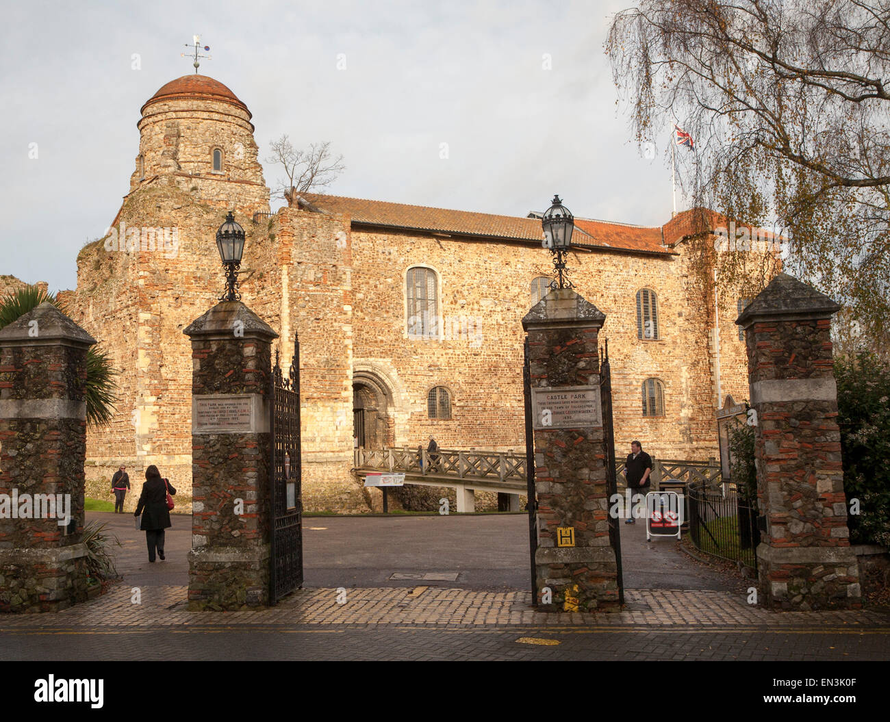 The historic Norman Castle, Colchester, Essex, England, UK Stock Photo ...