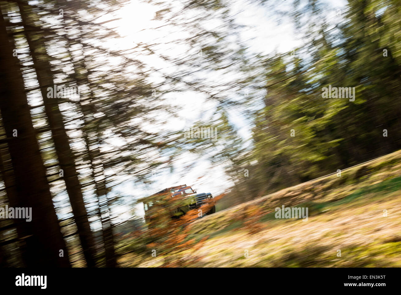 Land Rover Defender - Driving Stock Photo - Alamy