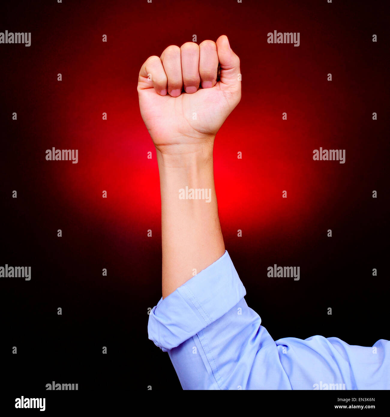 Raised black fist hi-res stock photography and images - Alamy