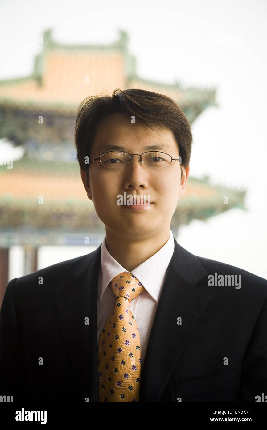 Portrait of a businessman in Asia outdoors Stock Photo - Alamy