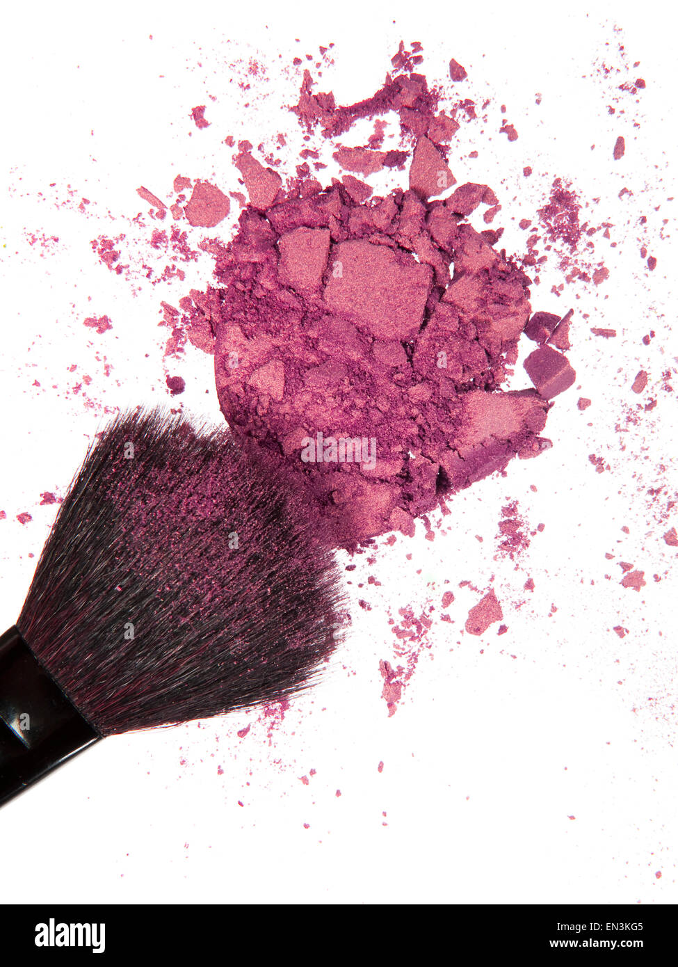 Blush with make-up brush Stock Photo - Alamy