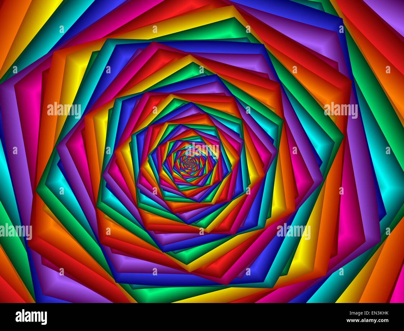 Beautiful Psychedelic Rainbow Spiral Stock Photo - Alamy