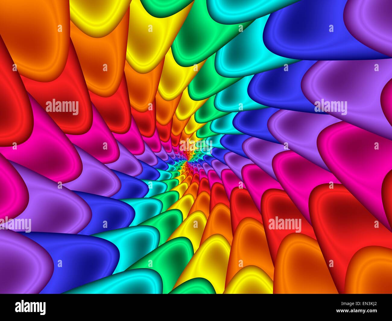 Beautiful Psychedelic Rainbow Spiral Stock Photo - Alamy