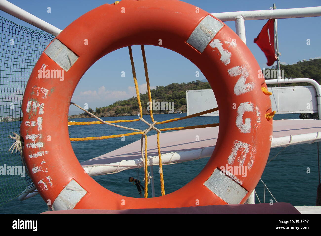 Buoy on boat Stock Photo - Alamy