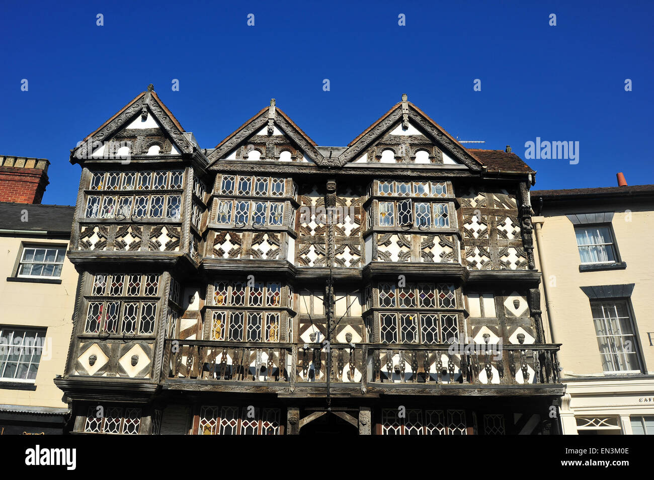 The exterior of The Feathers Hotel in the historic market town of ...