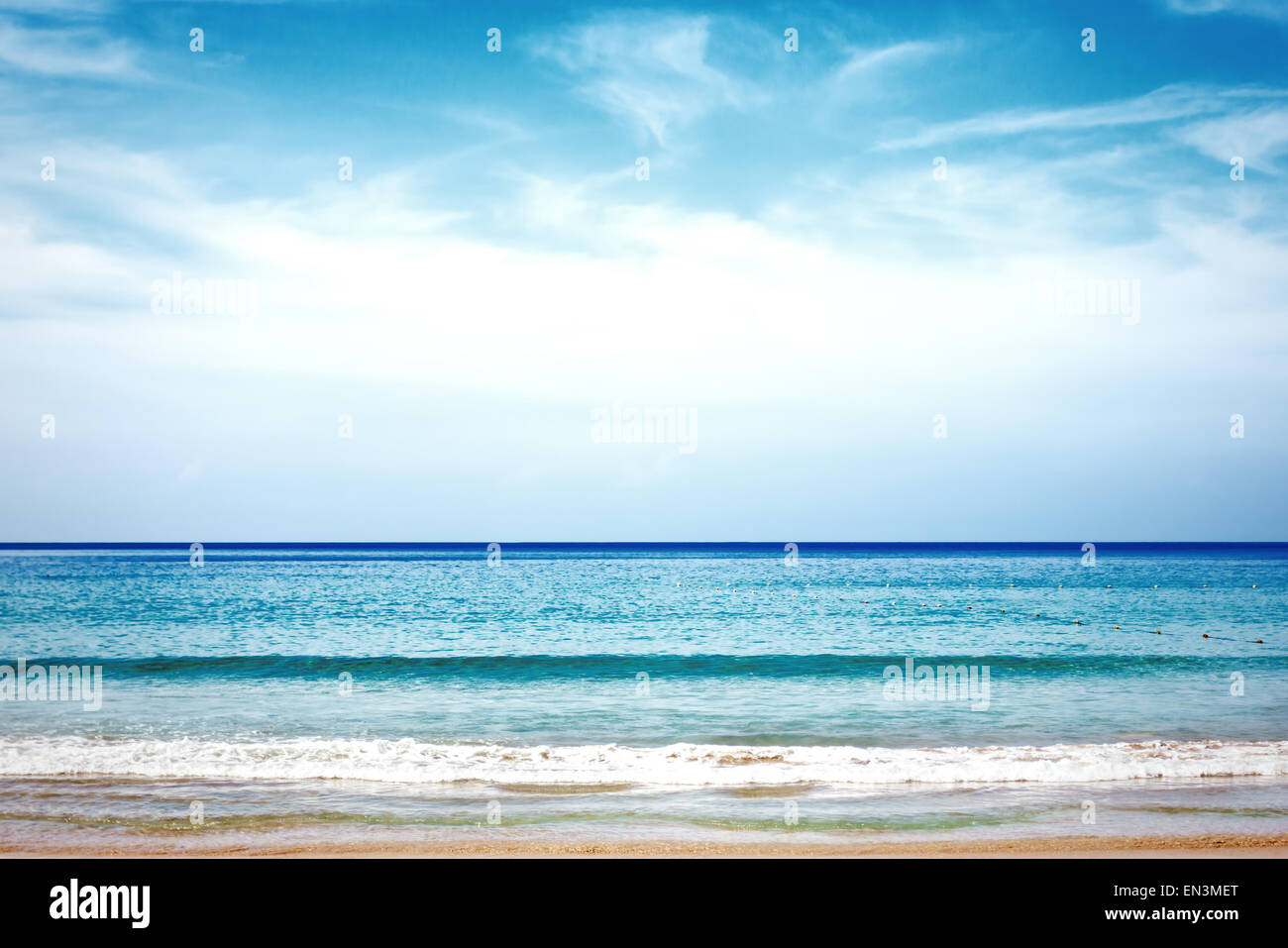 Tropical beach. Sea and coastline. Pure ocean water. Recreation concept ...